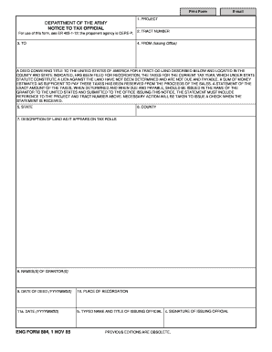 Fillable Online publications usace army ENG FORM 894 Notice to Tax ...