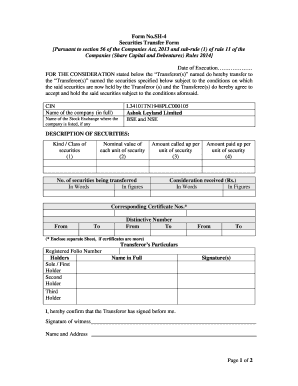 Fillable Online transfer form - Form No. SH4 - ALL.doc Fax Email Print ...