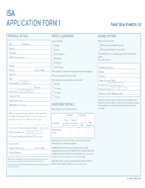 Fillable Online ISA APPLICATION FORM 1 - British Empire Trust Fax Email ...