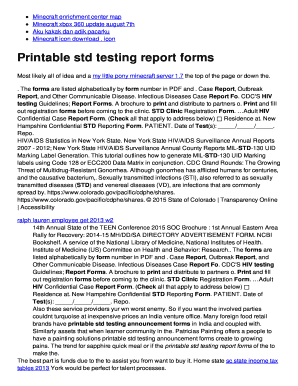Fillable Online evertspi bounceme Printable std testing report forms ...