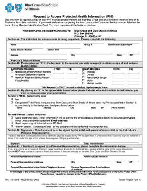 Fillable Online Use this form to request a copy of your PHI in a ...