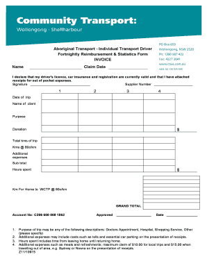 Fillable Online Aboriginal Transport - Individual Transport Driver Fax ...