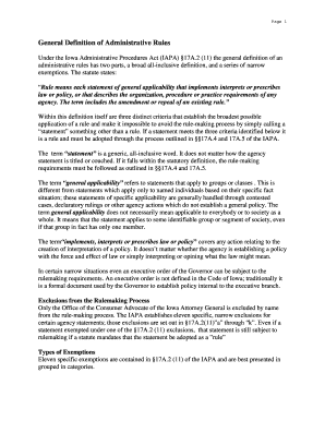 Fillable Online General Definition of Administrative Rules Fax Email ...