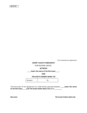Fillable Online PC agreement - South Indian Bank Fax Email Print ...