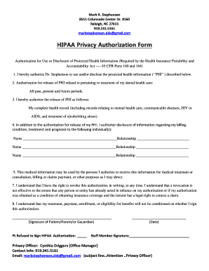 Fillable Online Hipaa auth.docx Fax Email Print - pdfFiller