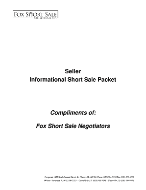 Fillable Online Informational Short Sale Packet Fax Email Print - pdfFiller