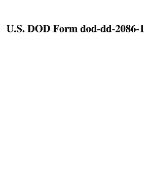Fillable Online U.S. DOD Form dod-dd-2086-1. Free download Fax Email ...
