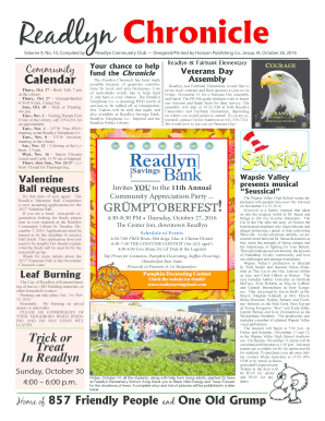 Readlyn Chronicle - Fill Online, Printable, Fillable, Blank | pdfFiller