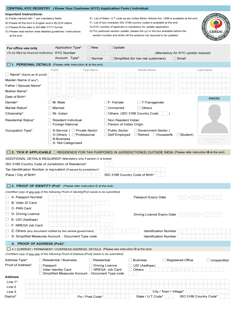 Fillable Online downloads abhipra co CENTRAL KYC REGISTRY Know Your ... Fillable Online downloads abhipra co CENTRAL KYC REGISTRY Know Your ...