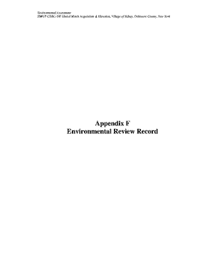 Fillable Online fema ENVIRONMENTAL REVIEW RECORD. SEQR Environmental ...