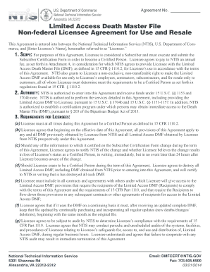 Fillable Online Limited Access Death Master File Fax Email Print ...