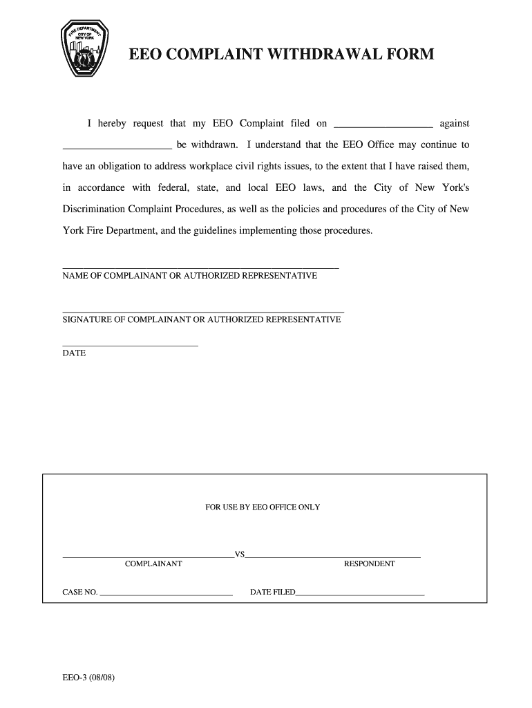 Fillable Online ufadba EEO COMPLAINT WITHDRAWAL FORM - ufadba.org Fax ...