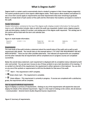 Fillable Online What is Degree Audit Fax Email Print - pdfFiller