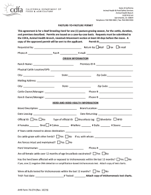 Fillable Online cdfa ca Equine Entry Requirements - California ...