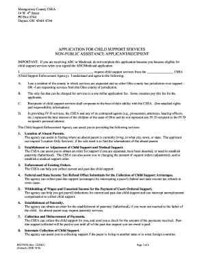 Fillable Online JFS 07076 Application for CS Servs.doc Fax Email Print ...