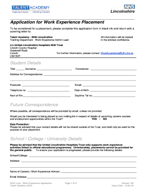 Fillable Online ulh nhs Application pack - United Lincolnshire ...
