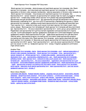 Fillable Online rmaj Blank Sponsor Form Template PDF ...