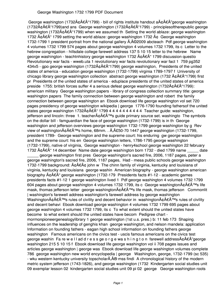 Fillable Online ohqv George Washington 1732 1799 PDF ...