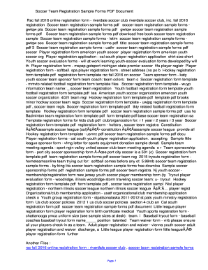 Fillable Online nvgj Soccer Team Registration Sample Forms PDF ...