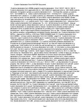 Fillable Online rmaj Custom Declaration Form Pdf PDF ...
