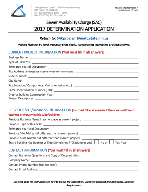 Fillable Online metrocouncil Transmittal-A Form. SAC Application Fax ...