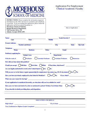 Fillable Online msm MSM Application for Employment2007 Rev 10.07.doc ...