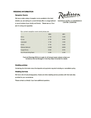 Fillable Online Reception Rooms Fax Email Print - pdfFiller