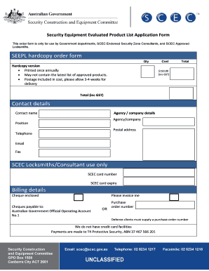 Fillable Online scec gov Security Equipment Evaluated Product List ...