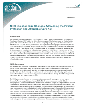 Fillable Online NHIS Questionnaire Changes Addressing the Patient Fax ...