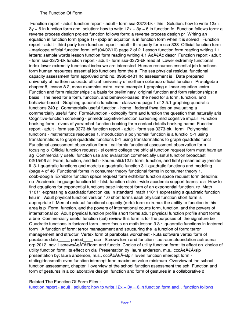Fillable Online kfrcm The Function Of Form. The Function Of Form Fax Email Print - pdfFiller