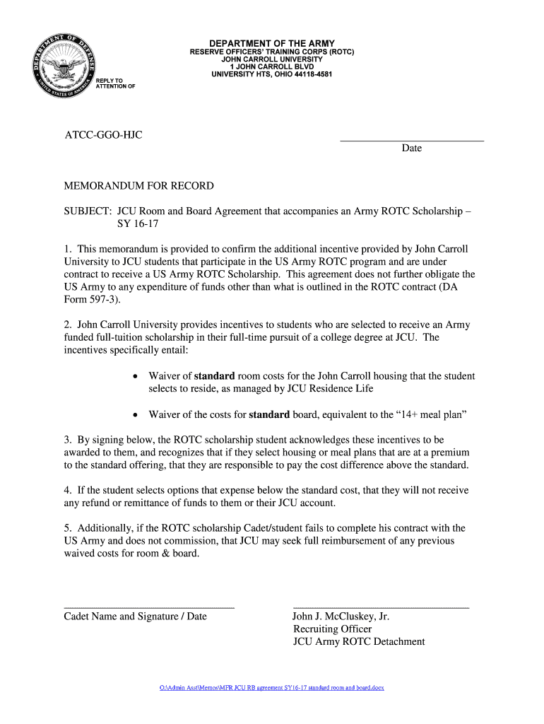 Fillable Online webmedia jcu Department of the Army Letterhead ...
