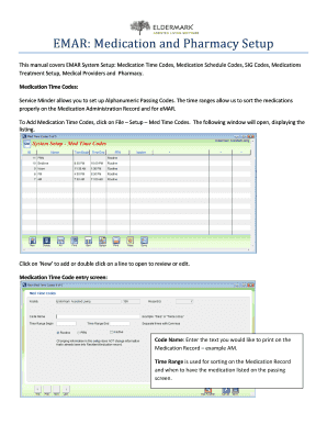Fillable Online EMAR: Medication and Pharmacy Setup Fax Email Print ...