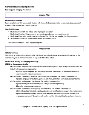 Fillable Online General Housekeeping: Forms Fax Email Print - pdfFiller
