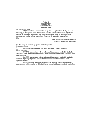 Fillable Online gov pe FORM 4E REQUISITION General Heading REQUISITION ...