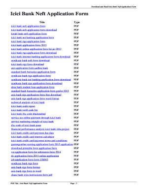 Fillable Online zvzx Icici Bank Neft Application Form. icici bank neft ...