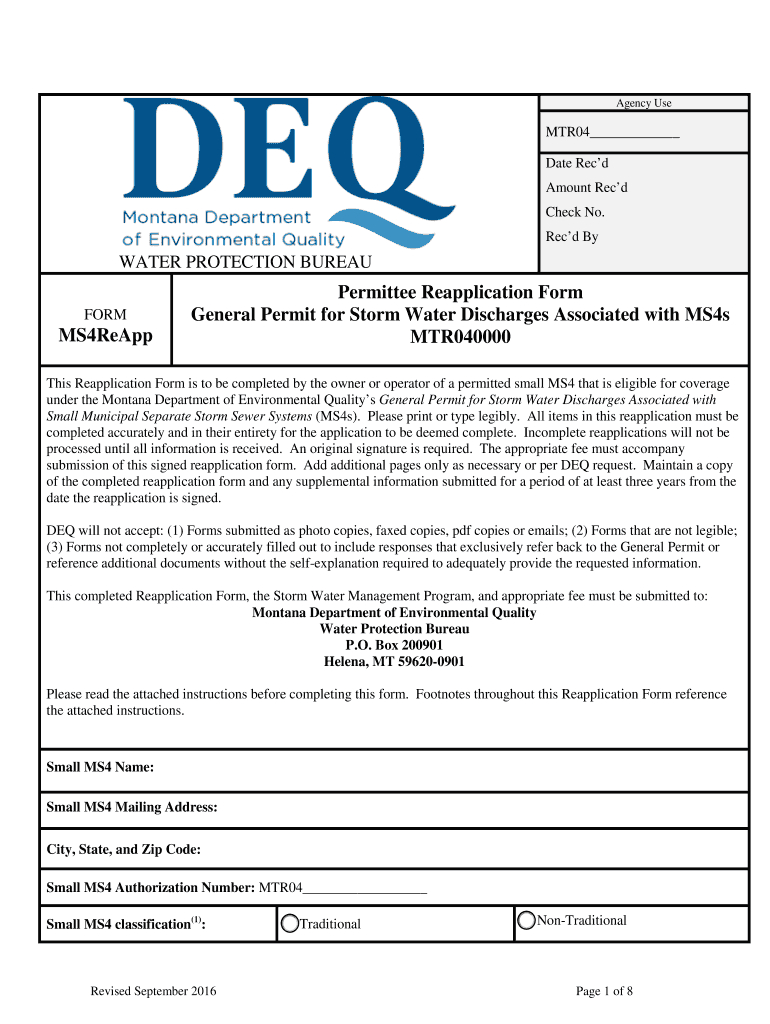 Fillable Online deq mt Amount Rec d Fax Email Print - pdfFiller