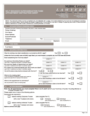 Fillable Online S: Legal Forms Superannuation Instruction Sheets ...