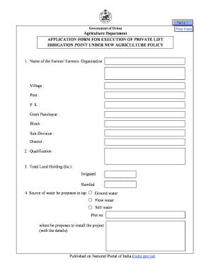 Fillable Online Application Form for Execution of Private ... - forms ...