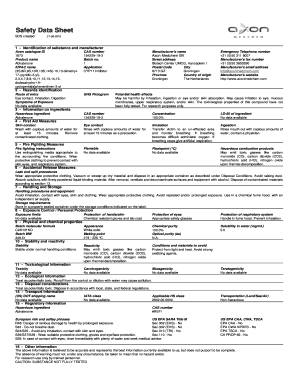 Fillable Online SDS created: Fax Email Print - pdfFiller