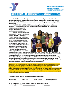 Fillable Online ymcacva FINANCIAL ASSISTANCE PROGRAM - ymcacva.org Fax ...