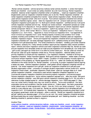 Fillable Online citv Car Rental Inspection Form Pdf PDF ...