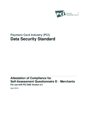 Fillable Online pcisecuritystandards Self-Assessment Questionnaire D ...