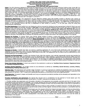 Fillable Online dphhs mt Swing Bed Application and Certification. Swing Bed Application and ...