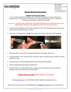 Blood Collection - Fill Online, Printable, Fillable, Blank | pdfFiller