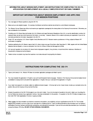 Fillable Online photos state Instructions for Completing Form DS-174 ...
