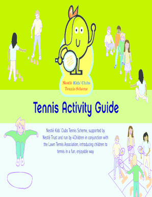 Fillable Online Tennis Activity Guide Fax Email Print - pdfFiller