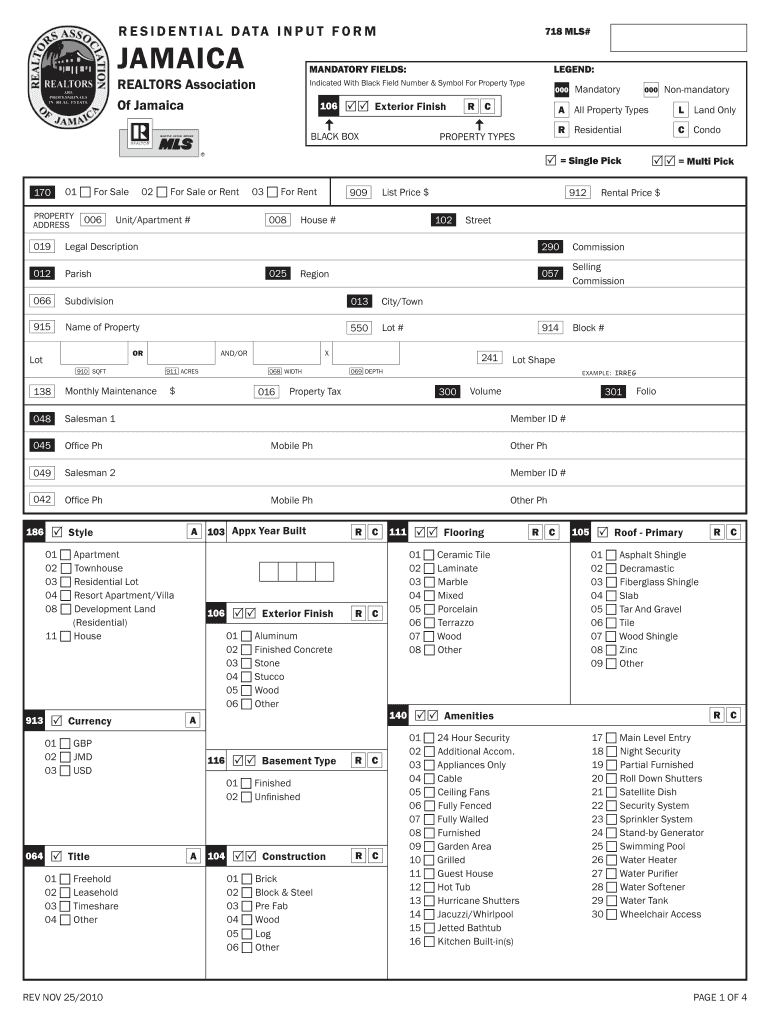 Fillable Online Residential Input Form-Print Fax Email Print - pdfFiller