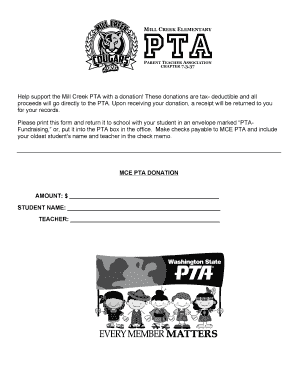 Fillable Online mcepta MCE PTA General Donation Form - mcepta Fax Email ...