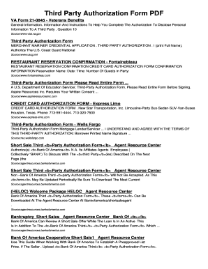 Fillable Online jgzbb avlib Third Party Authorization Form PDF. Third Party Authorization Form ...