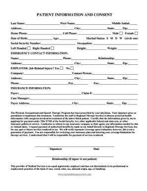 Fillable Online PEDIATRIC INFORMATION AND CONSENT Fax Email Print ...